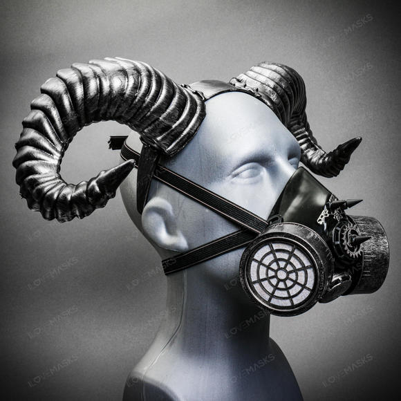 ILOVEMASKS | Accessories | Silver Devil Ram Horn Headband W Silver ...